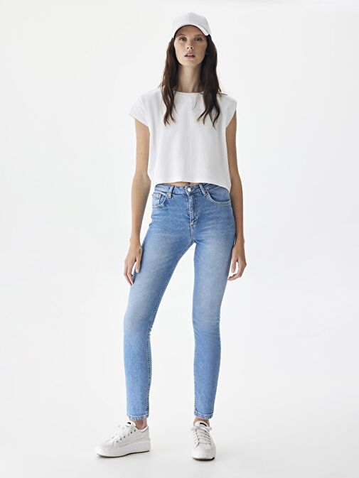 Ronna X Yüksek Bel Dar Paça Slim Jean Pantolon - 15243354 | Boyner