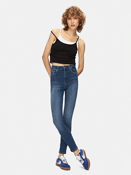 Marcella X Yüksek Bel Dar Paça Skınny Jean Pantolon - 15224271 | Boyner