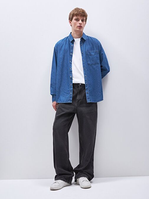 Jason Relax Fıt Jean Gömlek - 15316267 | Boyner