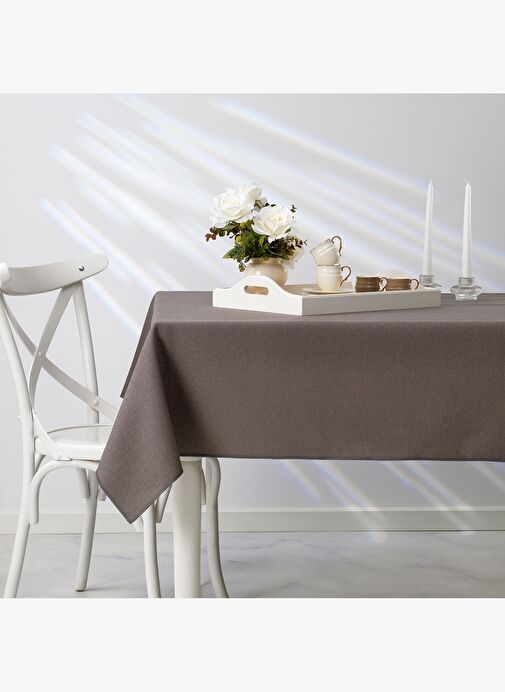 Schafer Home Bianca Keten Polyester Masa Örtüsü 160X250 Cm-Gri ...