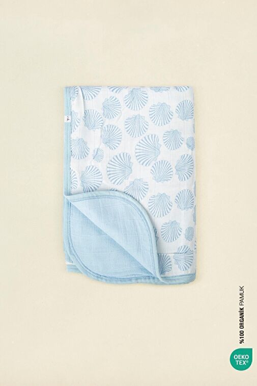 Bebe Marin Seashell Müslin Bebek Battaniyesi Mavi 120X120 - 15203503 ...