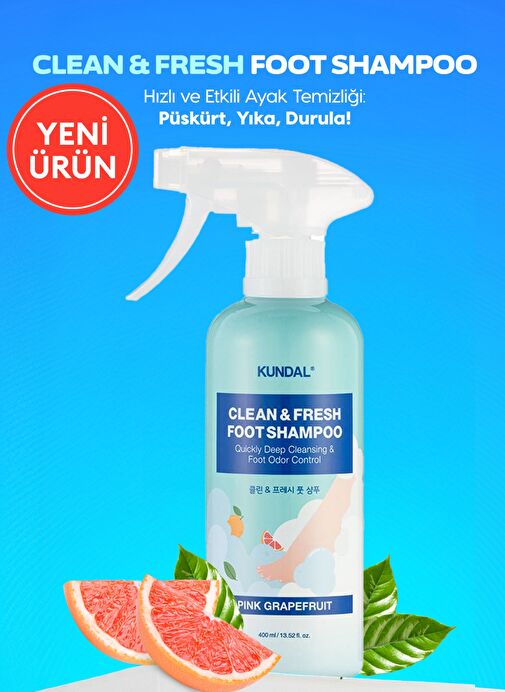 Arındırıcı Ayak Bakım Şampuanı Kundal Clean &Fresh Foot Shampoo 400Ml ...