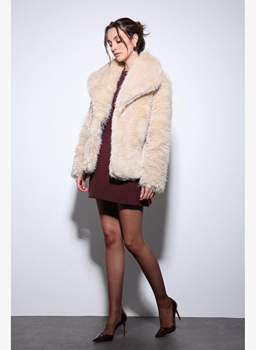 Antioch Ekru Suni Kürk Kadın Ceket - 15776417 | Boyner