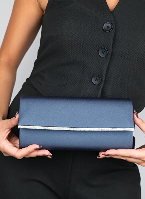 Maria Laci Saten Gümüş Taşlı Kadın Abiye Çanta - 15512865 | Boyner