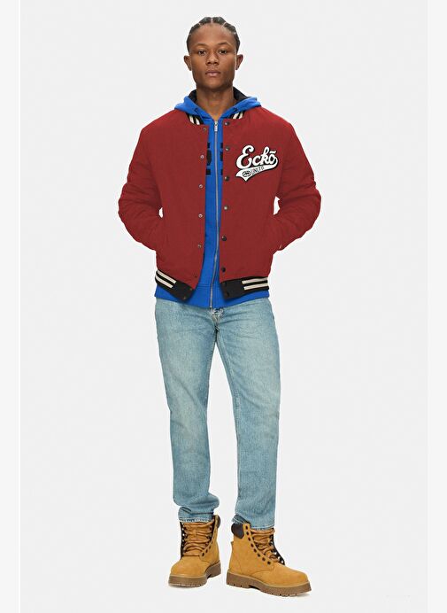 Crocker Kırmızı Baskılı Nakışlı Loose Fit Erkek Kolej Mont - 15784213 ...