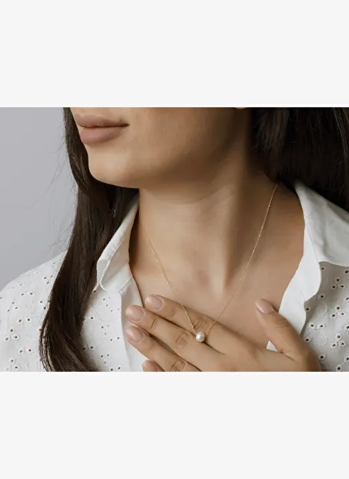 Deep Sea Altın Tasarım İnci Kolye - 15763668 | Boyner