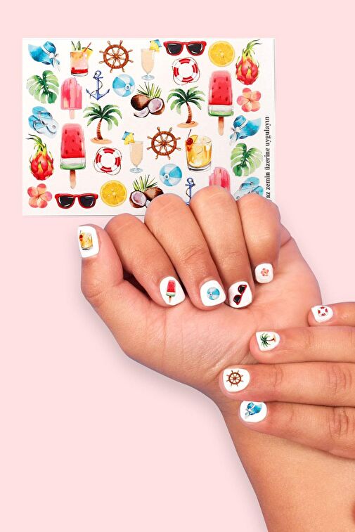 Çok Renkli Yaz Kız Çocuk Tırnak Sticker - 15362013 | Boyner
