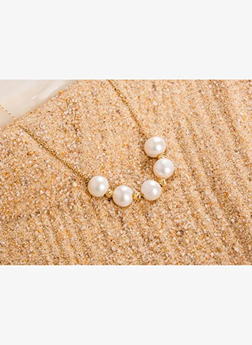 Deep Sea Altın Tasarım İnci Kolye - 15763700 | Boyner