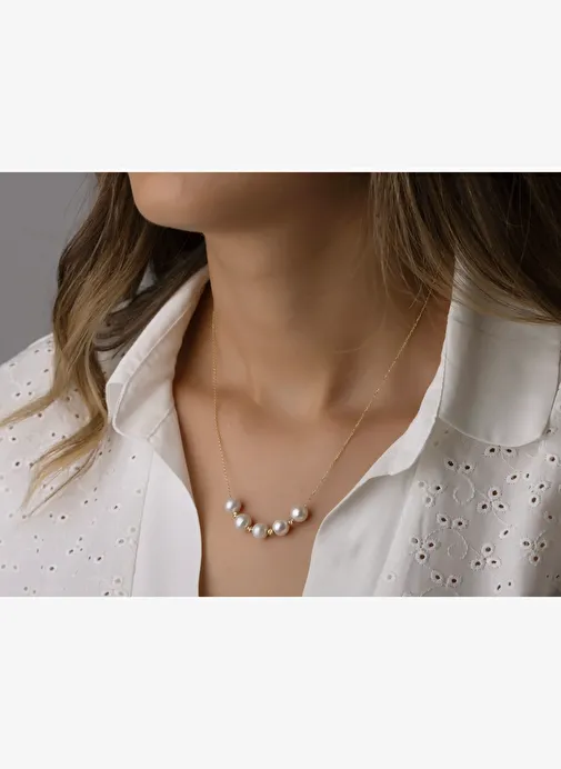 Deep Sea Altın Tasarım İnci Kolye - 15763700 | Boyner