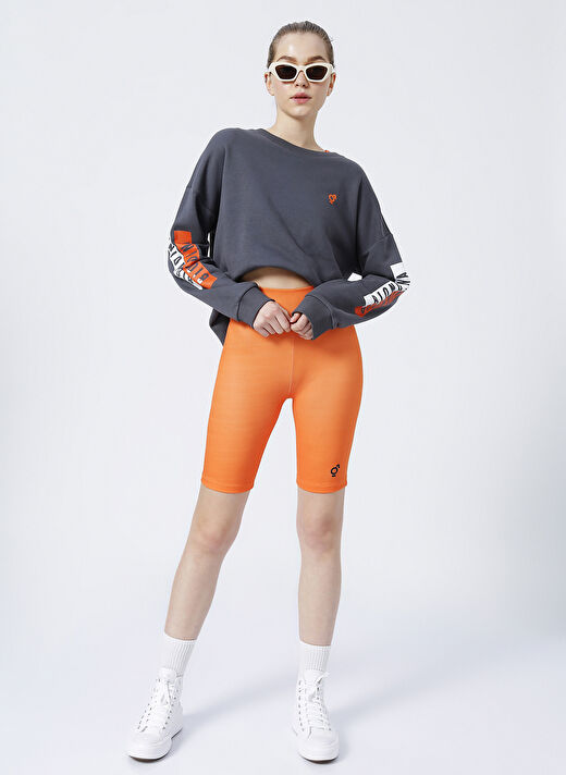 Biondina X Boyner Pena Yüksek Bel Dar Kalıp Düz Turuncu Kadın Tayt ...