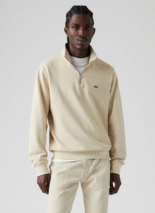 Levis Ekru Erkek Balıkçı Normal Düz Sweatshirt 001Tu-0002_Original Hm 1 ...