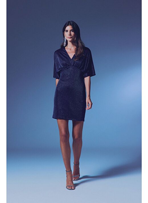 Simli Mini Elbise - Lacİvert - 15332161 | Boyner