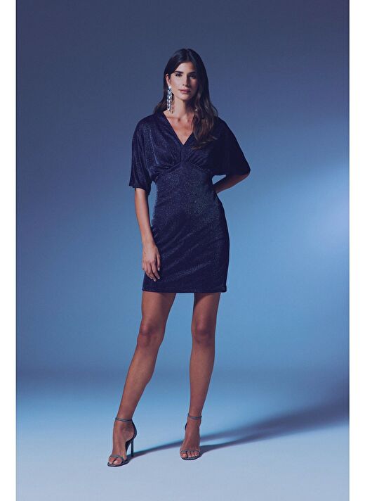 Simli Mini Elbise - Lacİvert - 15332161 | Boyner